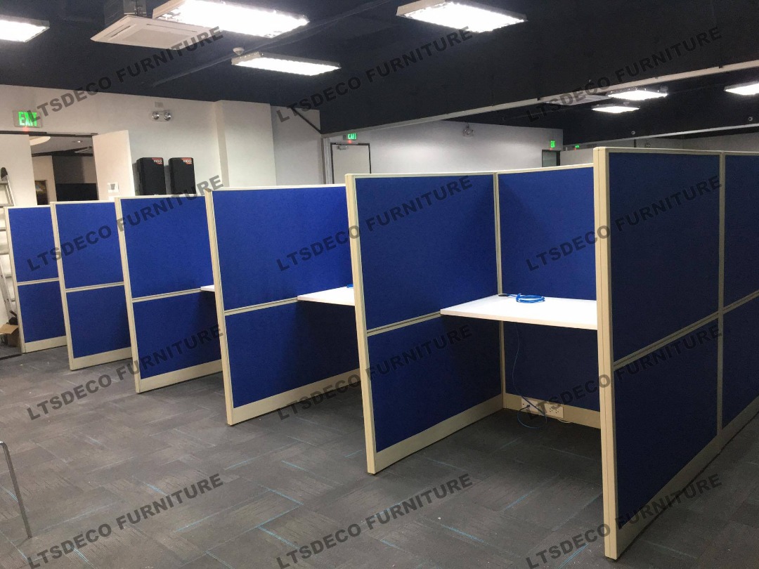 bpo full fabric cubicles office partition furnitures on Carousell