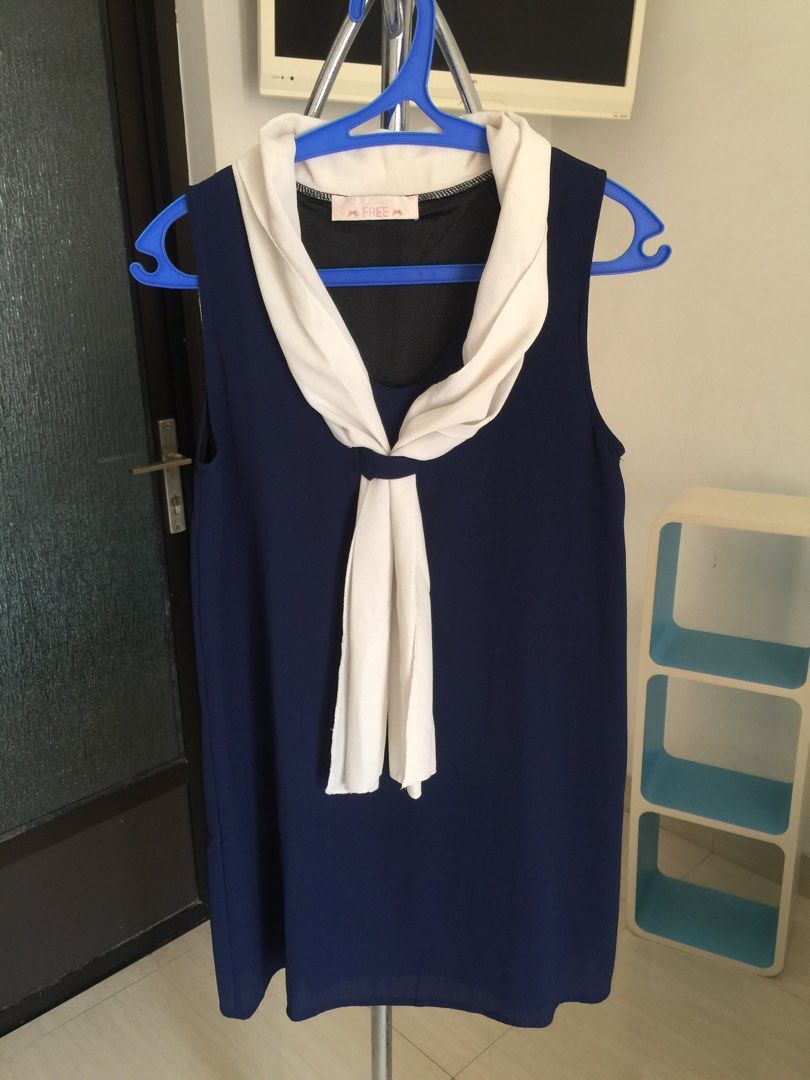 Brand New Dress atau Outer Warna Navy Brand Jrep Free Size, Fesyen ...