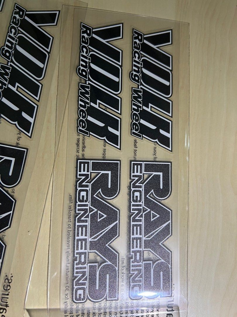 Brand New Volks Racing Rays Engineering Rim Decal, Car Accessories ...