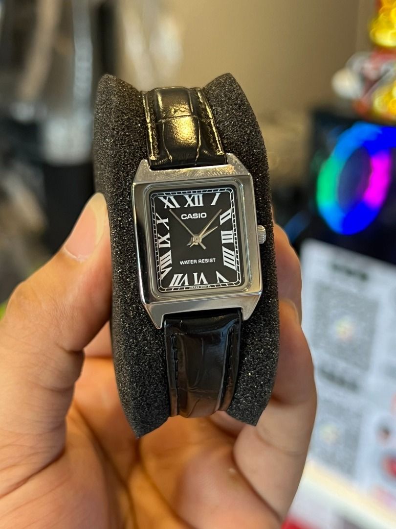 CASIO Analog Black Leather Ladies Watch LTP-V007L-1B / Legit Casio ...