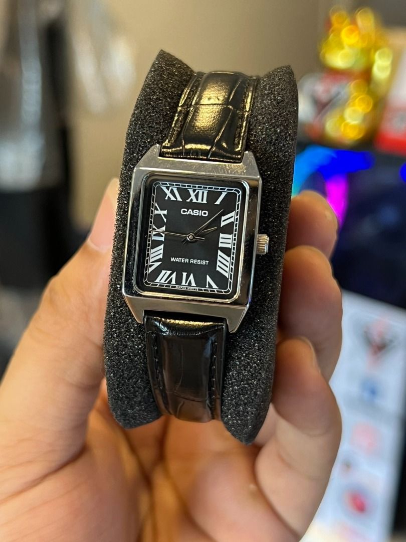 Casio Analog Black Leather Ladies Watch Ltp V007l 1b Legit Casio