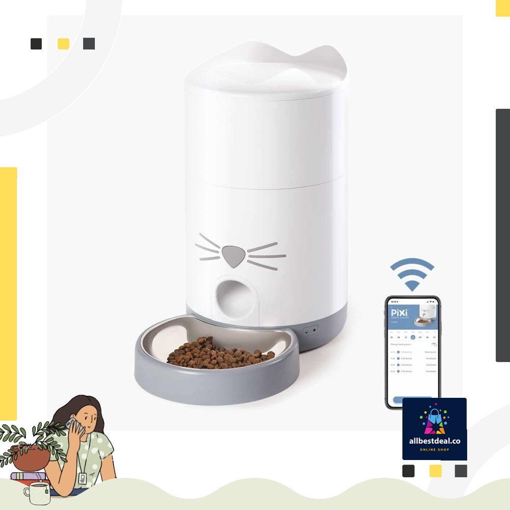 Catit PIXI Smart Feeder, Automatic Cat Feeding Station, Pet Supplies ...