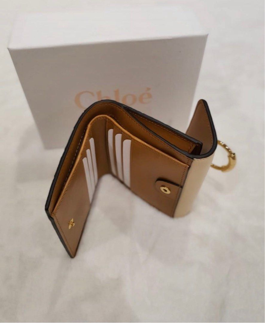Chloe Tri-Fold Square Wallet, Luxury, Bags & Wallets on Carousell