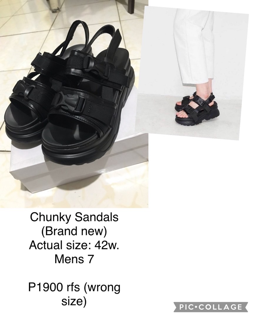 Chunky Sandals, Women's Fashion, Footwear, Flats & Sandals on Carousell