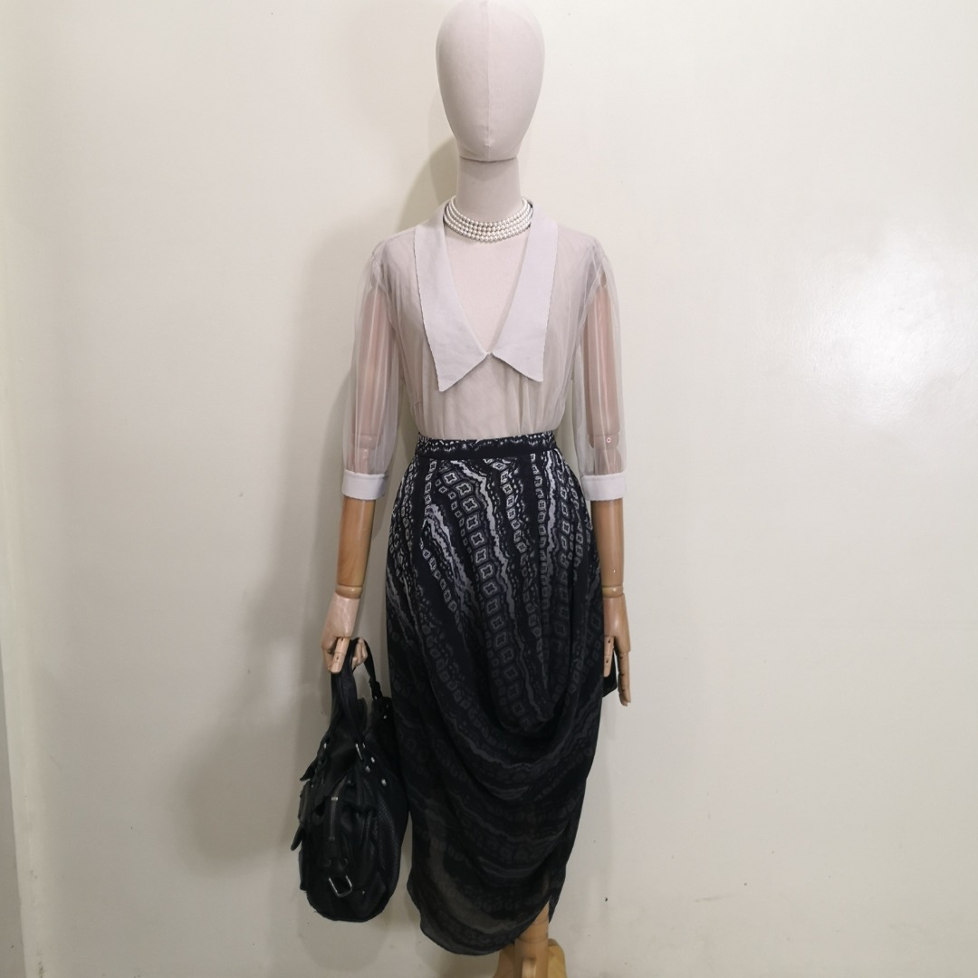 CL251 - S-Deer Concept Ombre Draping Semi-sheer Skirt with Lining on ...