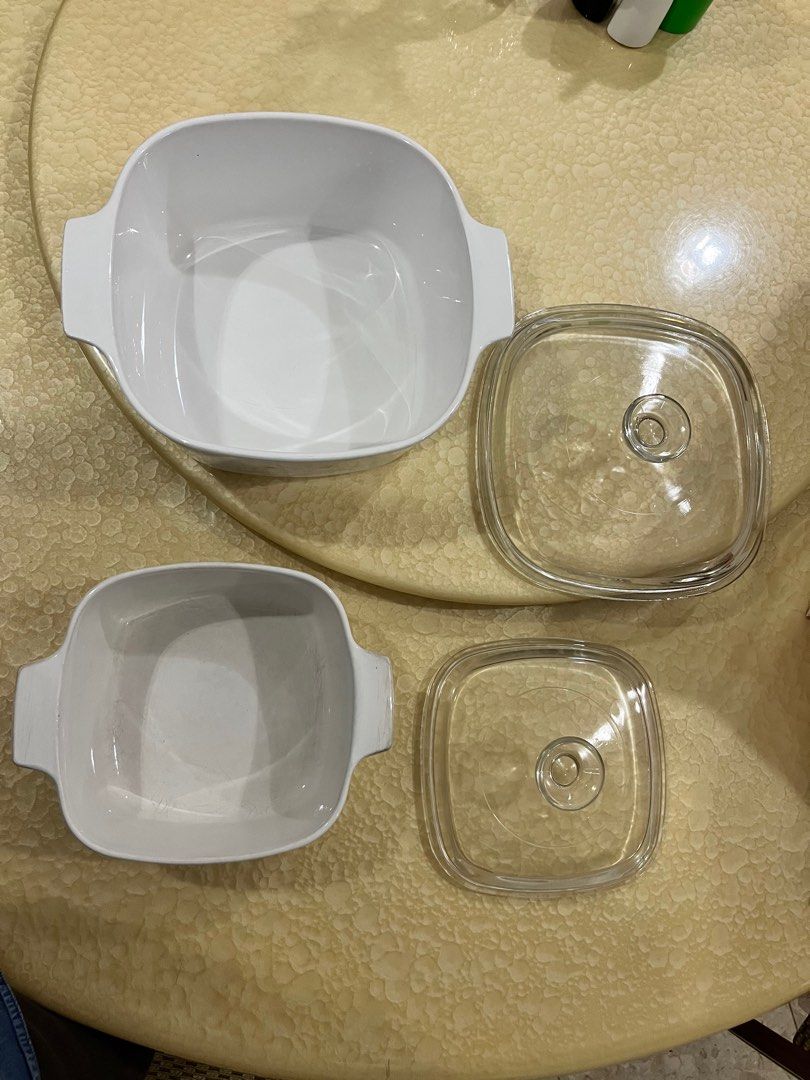 Corelle Corningware 2 pots with lids, Furniture & Home Living ...