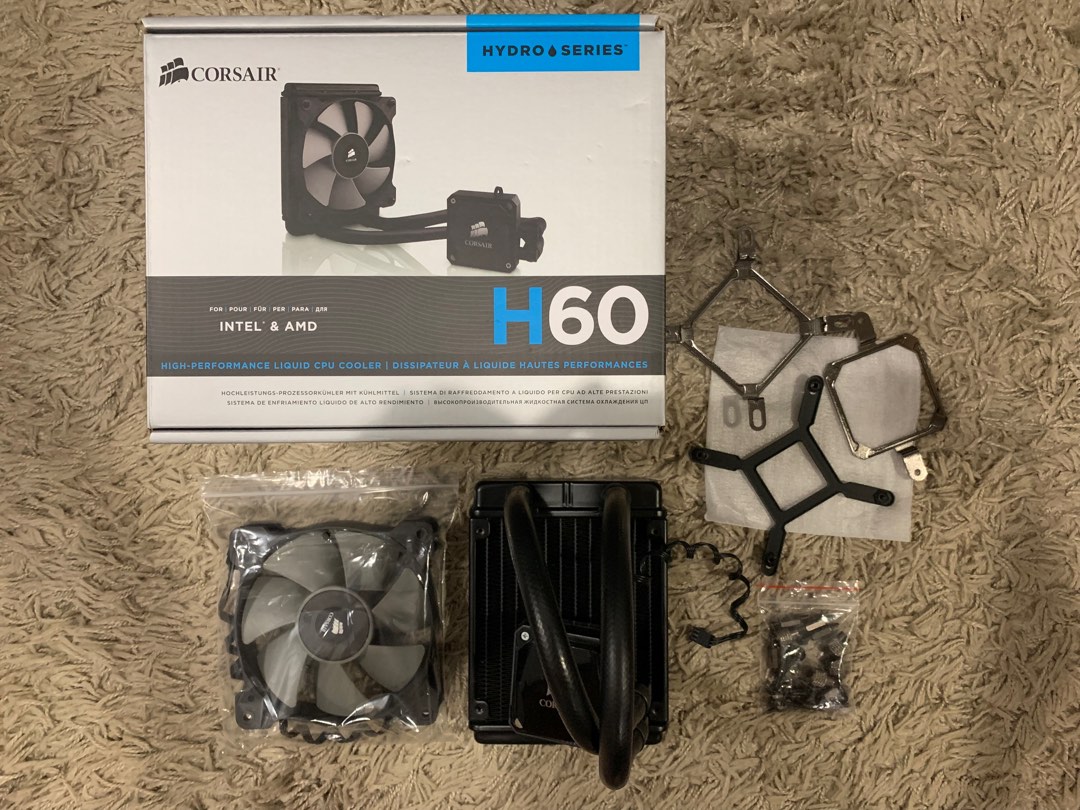 Corsair Hydro Series H60 High Performance Liquid CPU Cooler, Computers ...