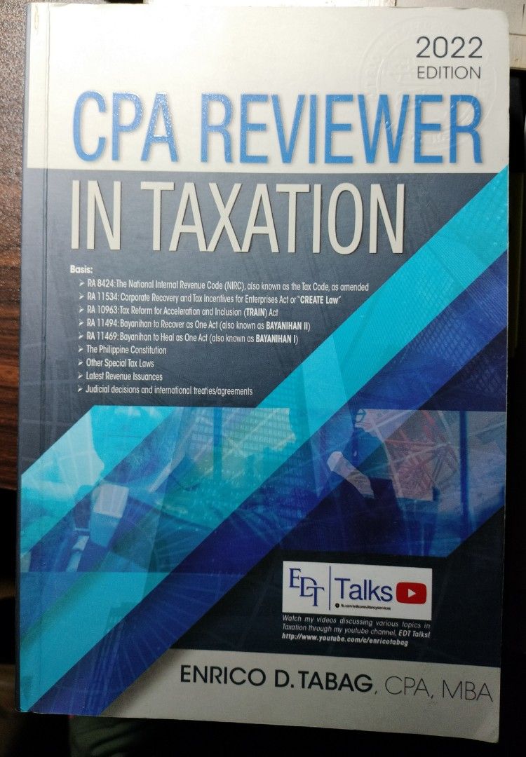CPA REVIEWER IN TAXATION 2022 (TABAG), Hobbies & Toys, Books ...