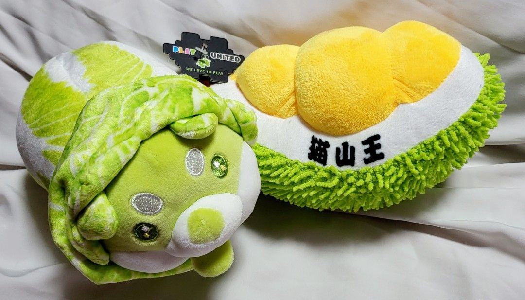 Cute cabbage & durian Plush Toys, Hobbies & Toys, Toys & Games on Carousell