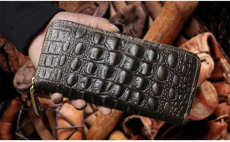 Dompet panjang lelaki yang diperbuat daripada kulit asli berkualiti ...