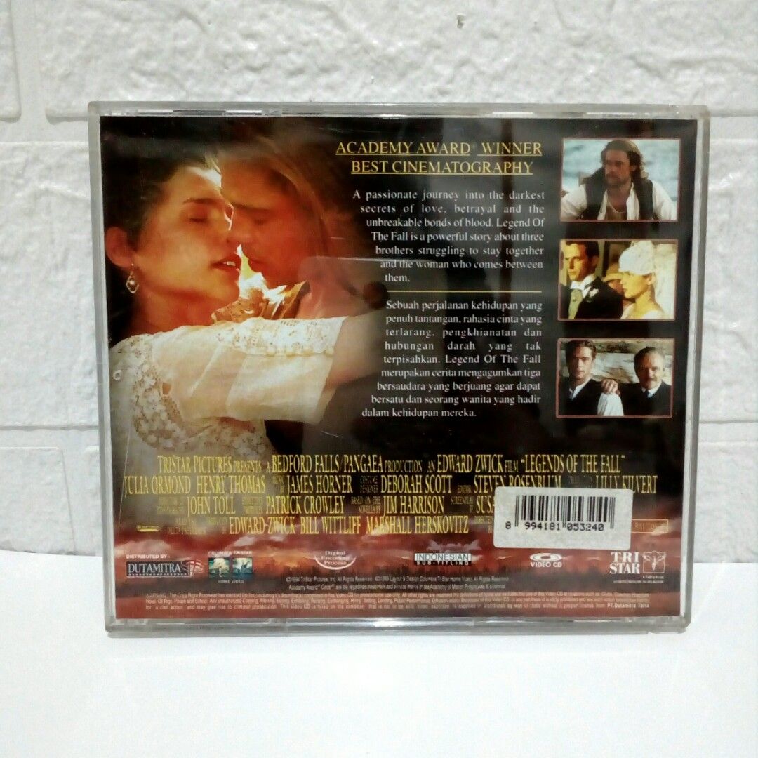 DVD Legends of The Fall, Musik & Media, CD, DVD & Lainnya di Carousell