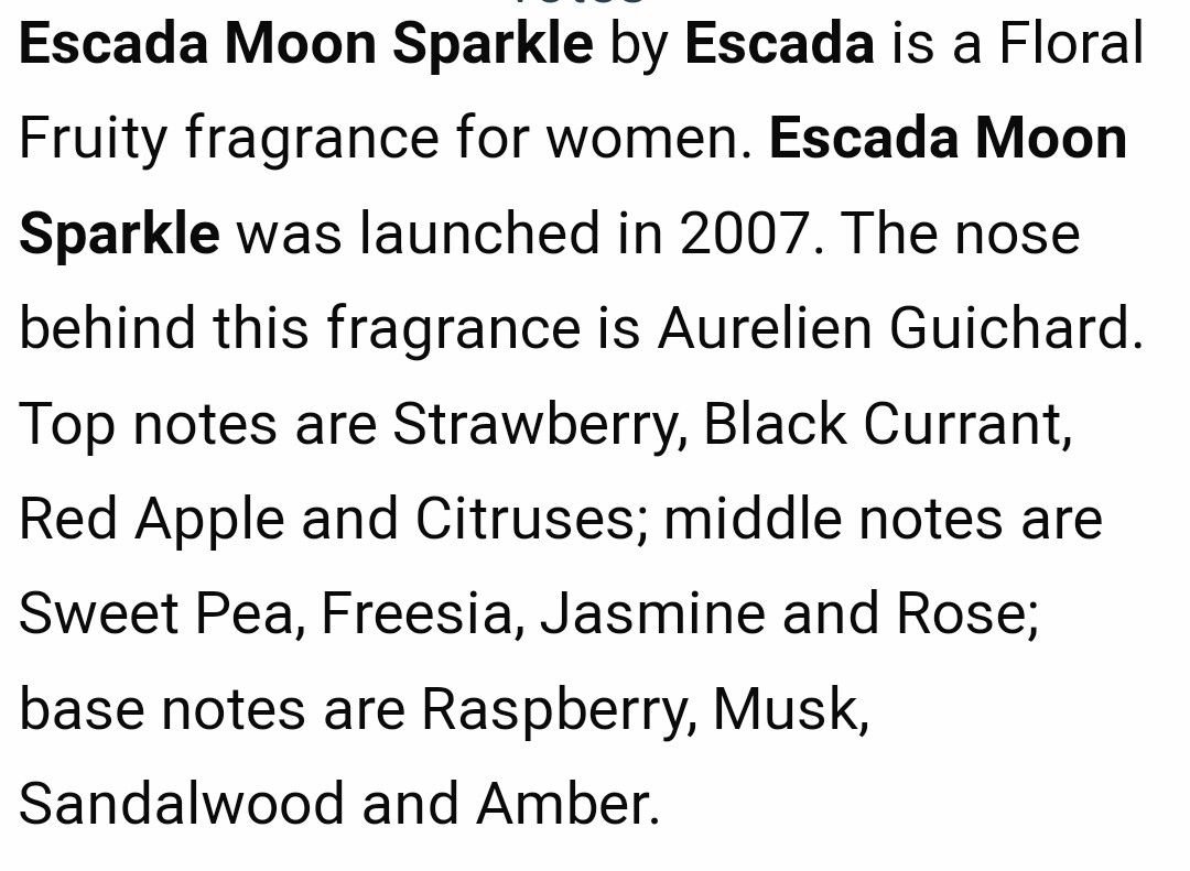 Escada Moon Sparkle 2ml decant sample perfume, Beauty & Personal Care ...