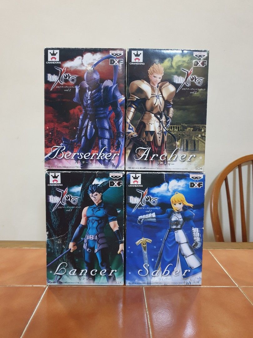 Fatezero Dxf Servant And Master Banpresto Saber Lancer Archer Rider Berserker Assassin