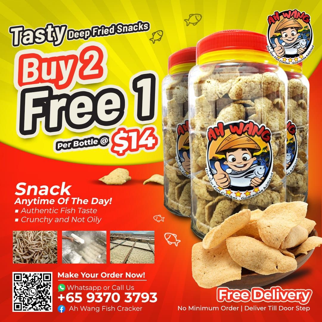 Fish cracker (Ah Wang), Food & Drinks, Fresh Produce on Carousell