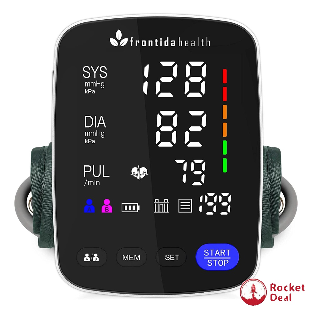 FrontidaHealth Digital Blood Pressure Monitor with Large Colour Screen ...