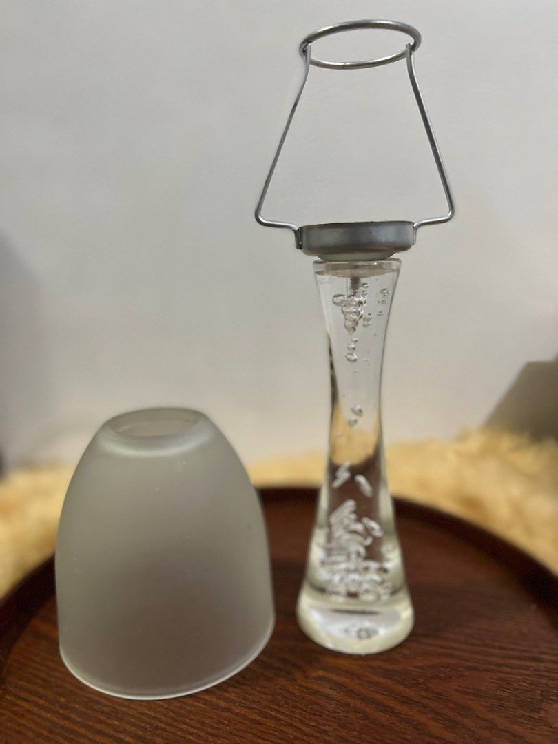 Frosted Table Top Tea Light Lamp, Furniture & Home Living, Home Decor ...