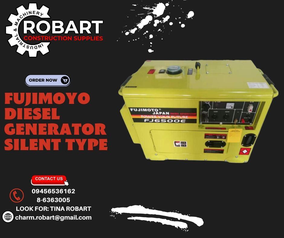 FUJIMOTO DIESEL GENERATOR SILENT TYPE 6.5KVA, Commercial & Industrial ...