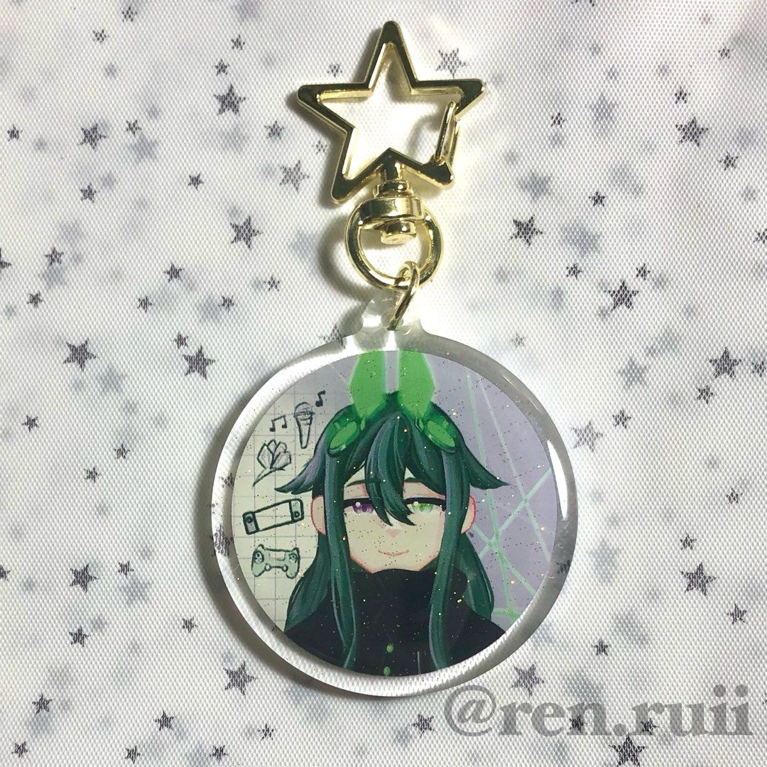 [Genshin Impact] [Project Sekai/pjsk/prsk] fanmade glitter keychains ...