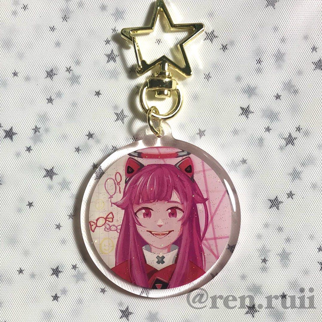 [Genshin Impact] [Project Sekai/pjsk/prsk] fanmade glitter keychains ...