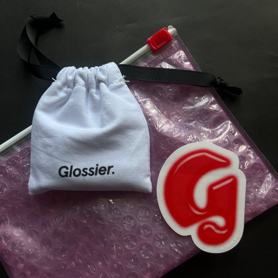 Glossier LA-Exclusive Flip Phone Mirror Keychain with Merch on Carousell