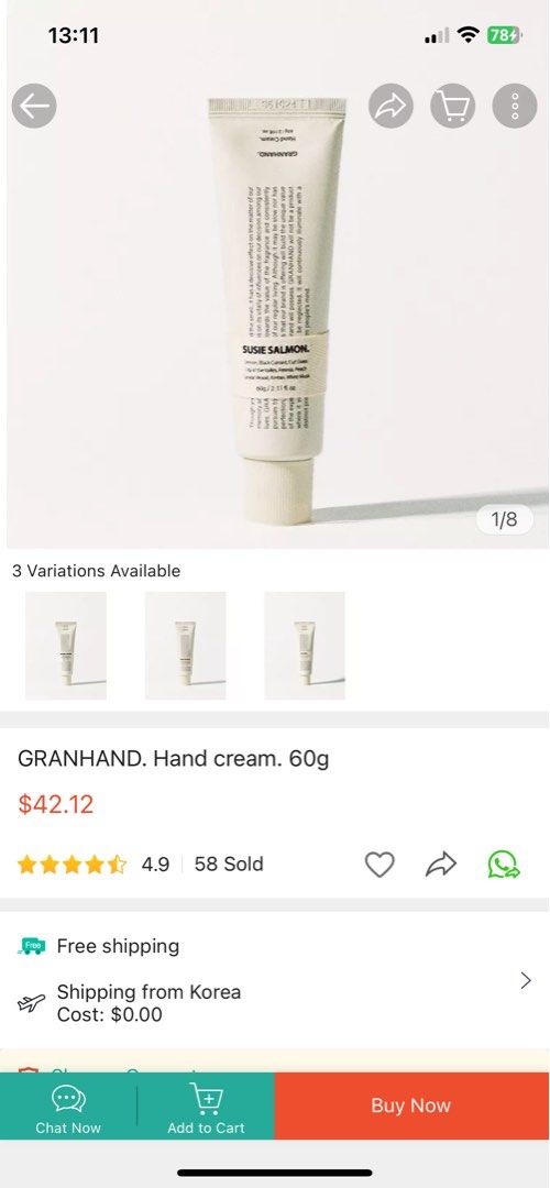 GRANHAND Hand Cream 60g, Beauty & Personal Care, Hands & Nails on Carousell
