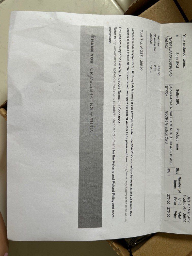 Graphic Card - Sapphire Nitro, Computers & Tech, Parts & Accessories ...