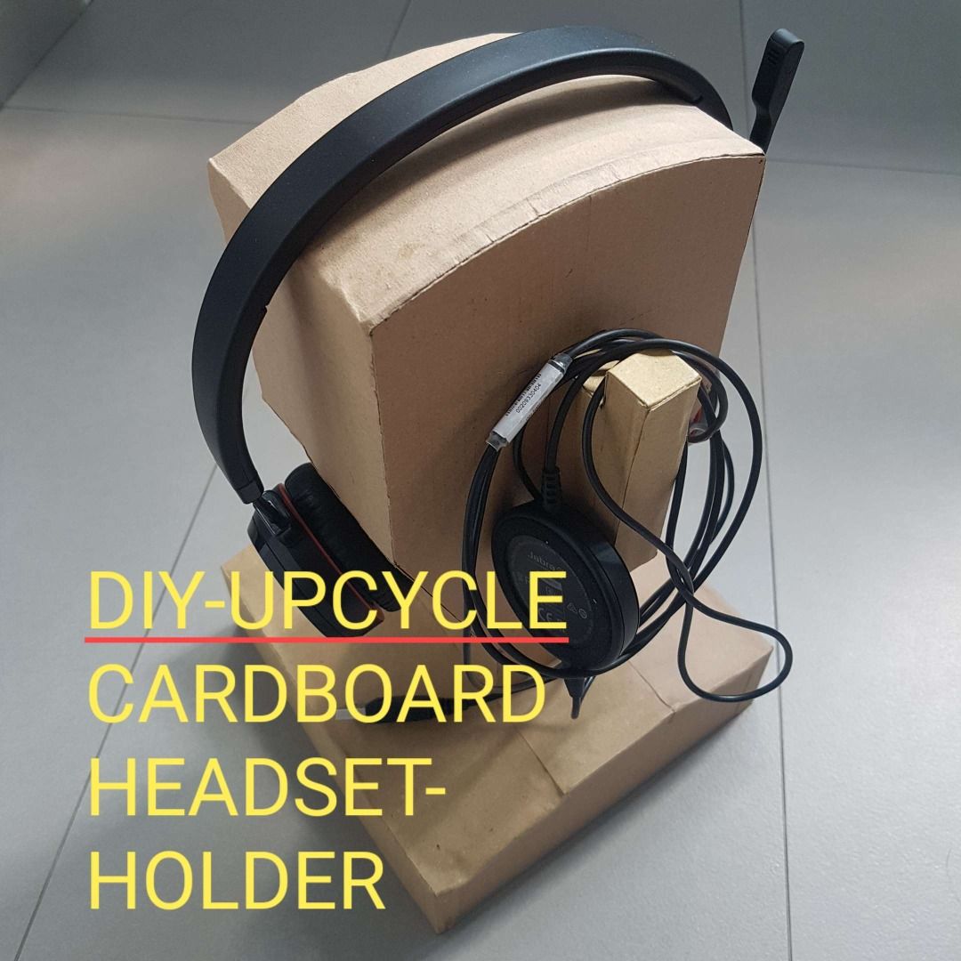Headset Holder DIY Cardboard, Audio, Headphones & Headsets on Carousell
