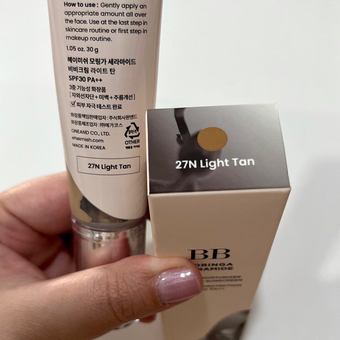 Heimish Moringa Ceramide BB Cream SPF30 PA++ 30g in shade 27N LIGHT TAN on Carousell