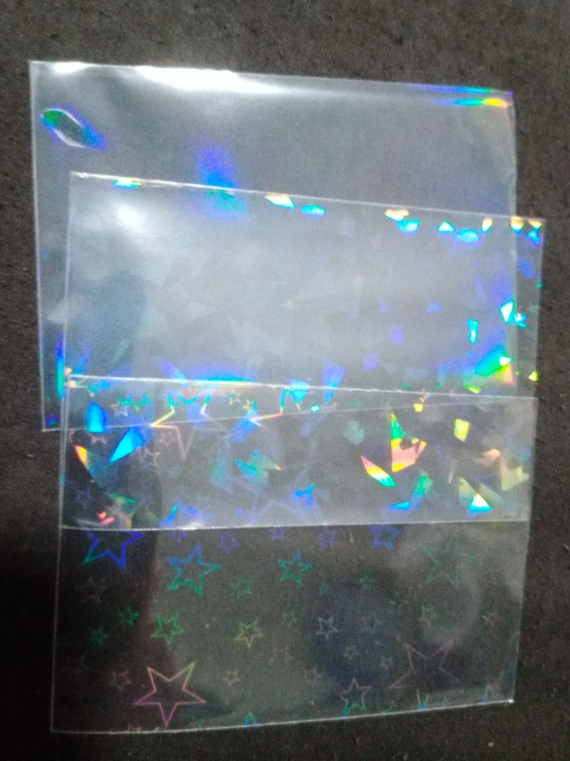 Holographic card sleeves photocard pc sleeve album toploader, Hobbies ...