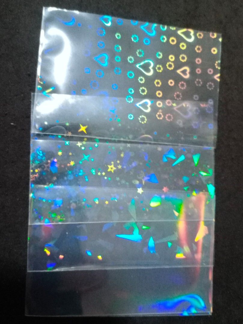 Holographic card sleeves photocard pc sleeve album toploader, Hobbies ...