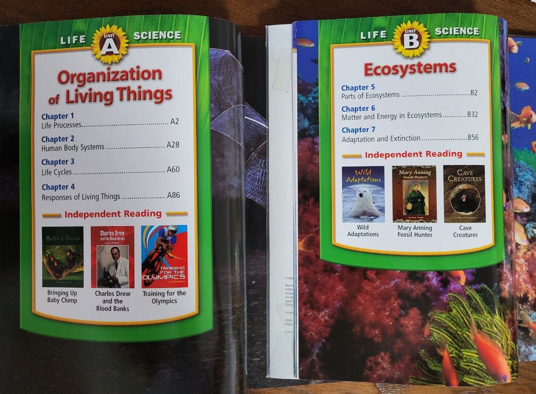 Houghton Mifflin Science (Level 4) #Life Science (Unit A & B) #Earth Science(Unit D) #Physcial ...