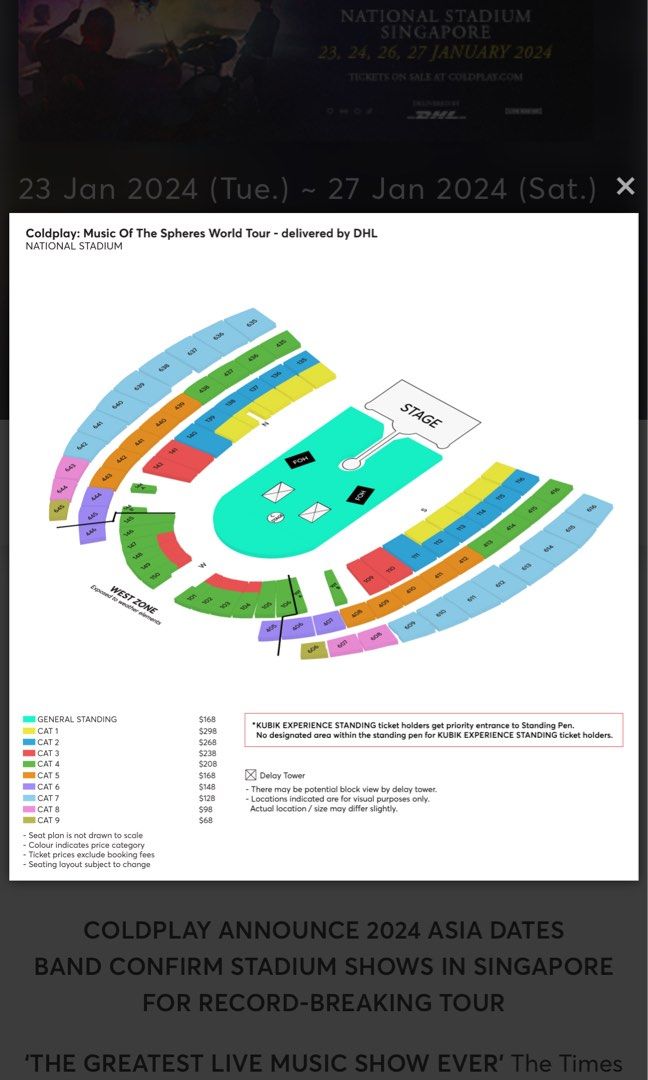 [HTB/WTS] coldplay world tour, Tickets & Vouchers, Event Tickets on ...
