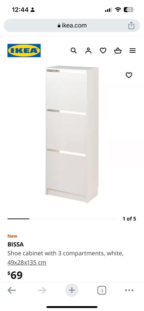 Ikea Bissa shoe rack, Furniture & Home Living, Furniture, Shelves ...