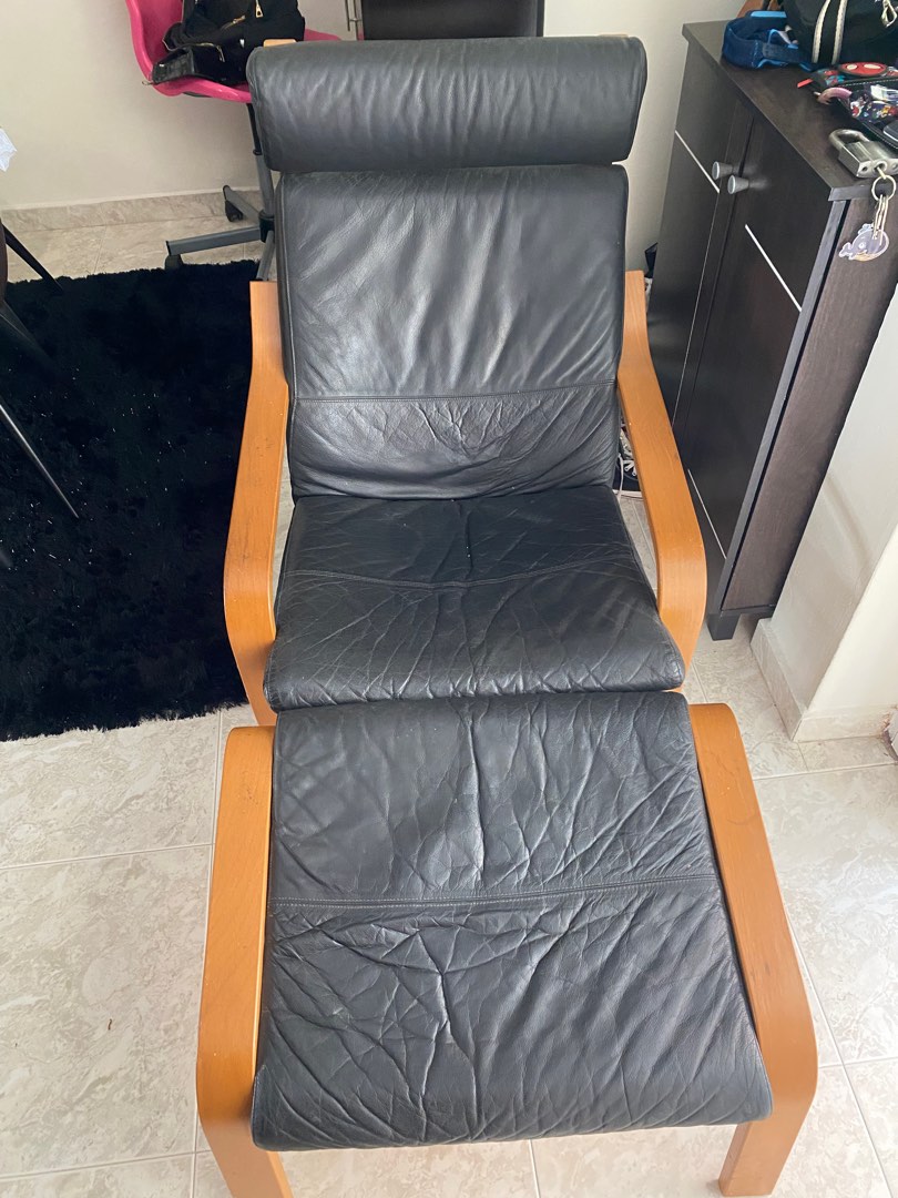 [FREE] IKEA Chair + Leg rest, Furniture & Home Living, Furniture ...