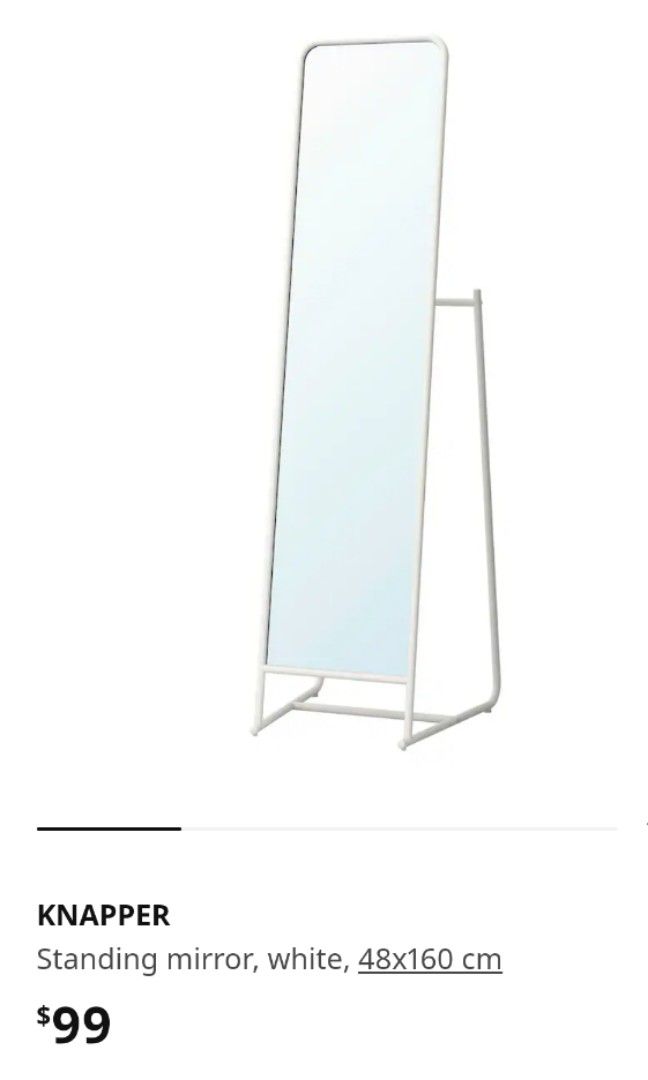 IKEA KNAPPER Standing Mirror, Furniture & Home Living, Home Decor ...