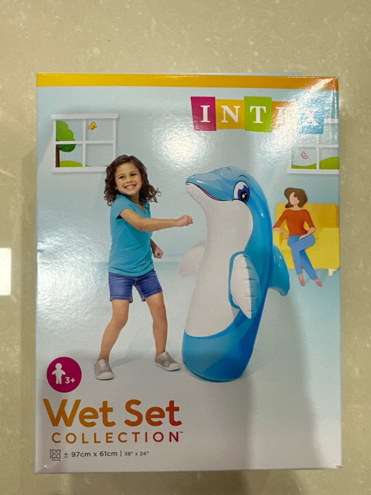 INTEX - 3D Bop Bag Wet Set Collection - Dolphin, Hobbies & Toys, Toys ...