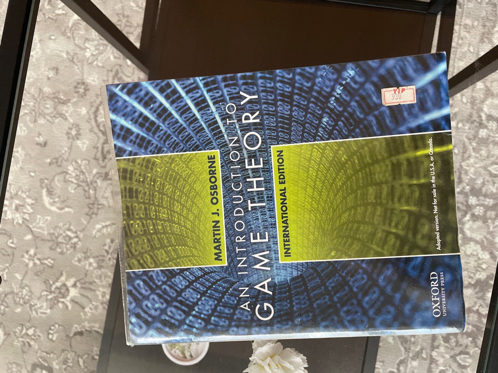 Introduction to Game Theory, Hobbies & Toys, Books & Magazines ...