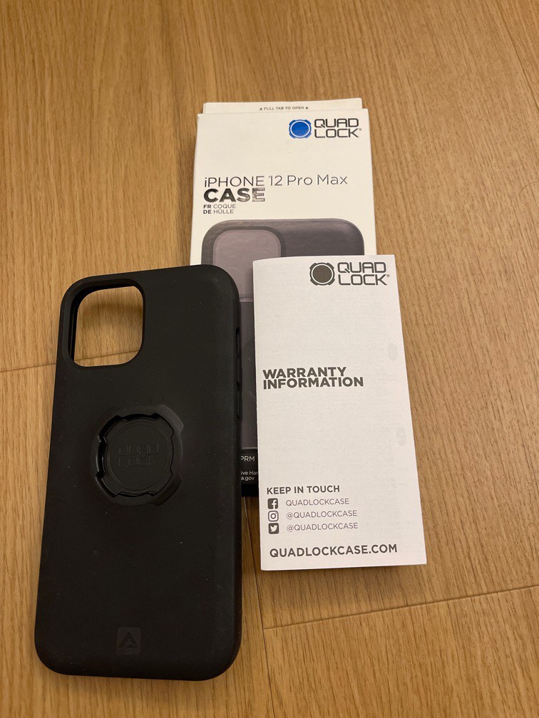 iPhone 12 Pro Max - Quad Lock case plus bicycle Out Front Mount with Go ...