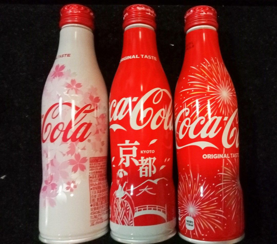 Japan Coke Coca-Cola Collection Aluminum Bottle x3 Brand NEW Unopen ...