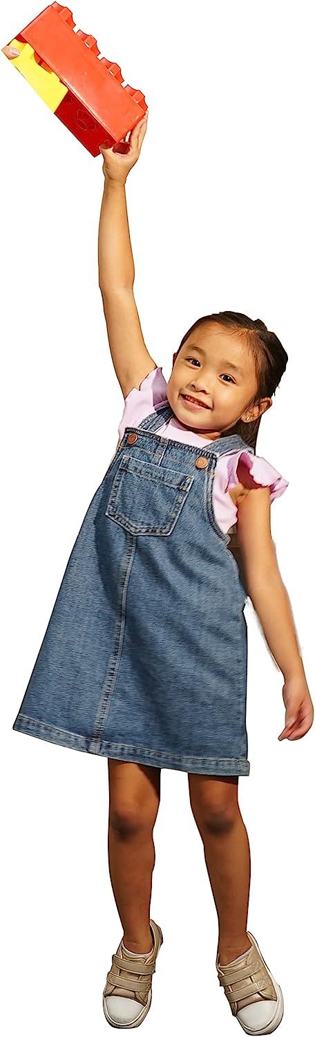 Jumbo Blocks - (112) Piece Big Blocks - 8" x 4" and 4" x 4" Large ...