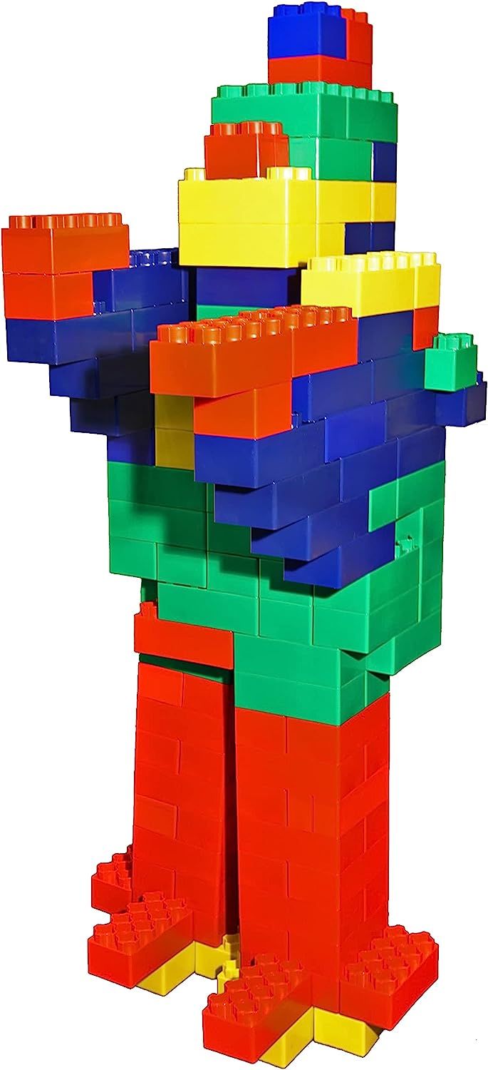 Jumbo Blocks - (112) Piece Big Blocks - 8" x 4" and 4" x 4" Large ...