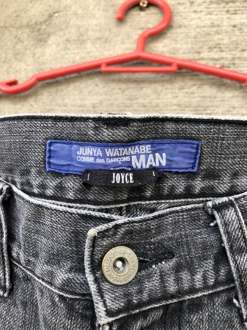 Junya watanabe cdg leather patch work jeans on Carousell