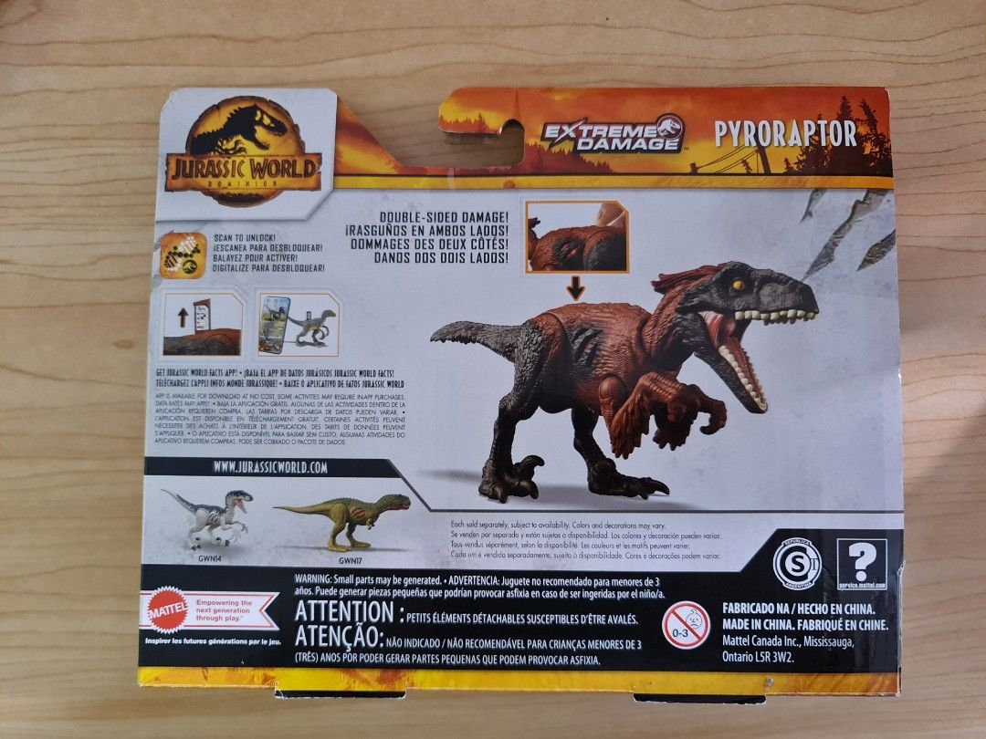 Jurassic World Pyroraptor Extreme Damage, Hobbies & Toys, Toys & Games ...