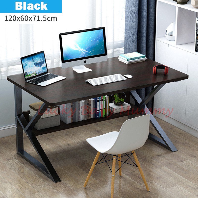 K frame Study Table Computer Table black, Furniture & Home Living ...
