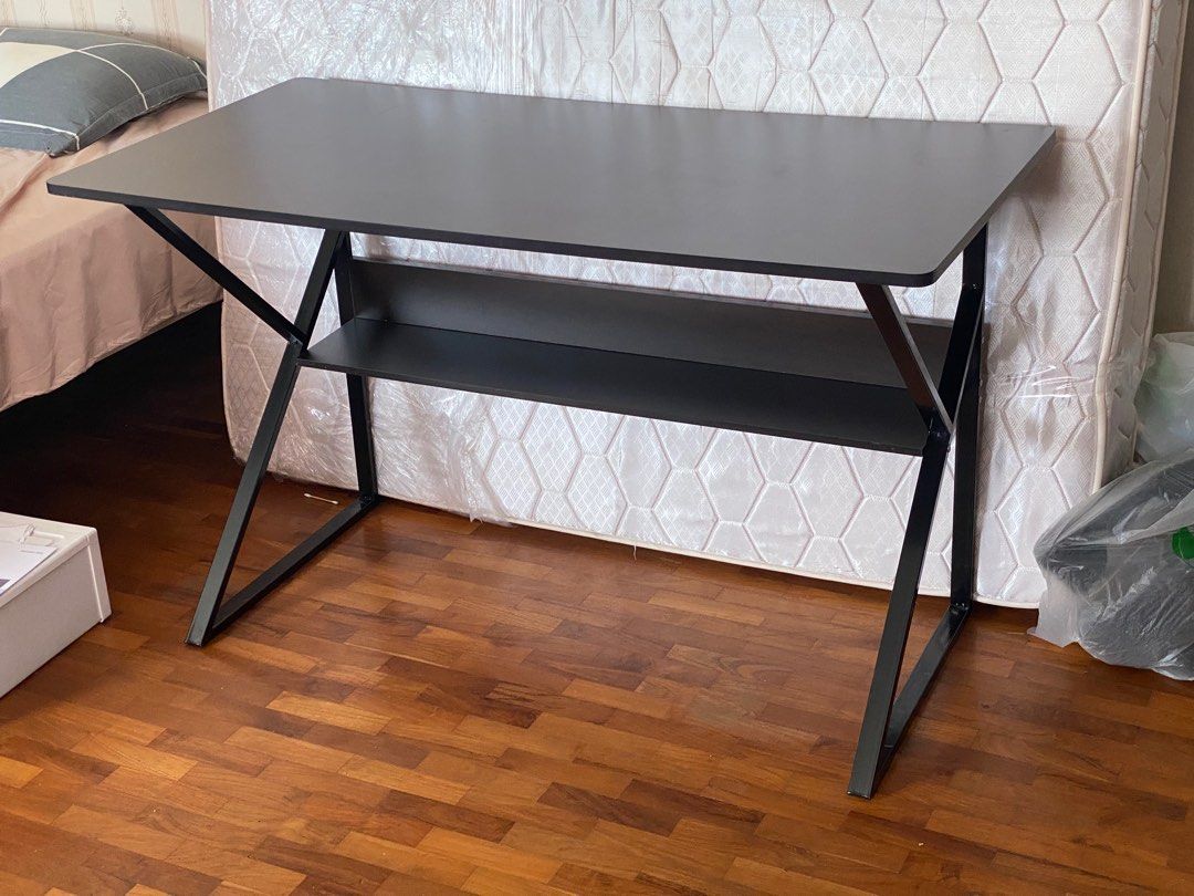 K frame Study Table Computer Table black, Furniture & Home Living ...