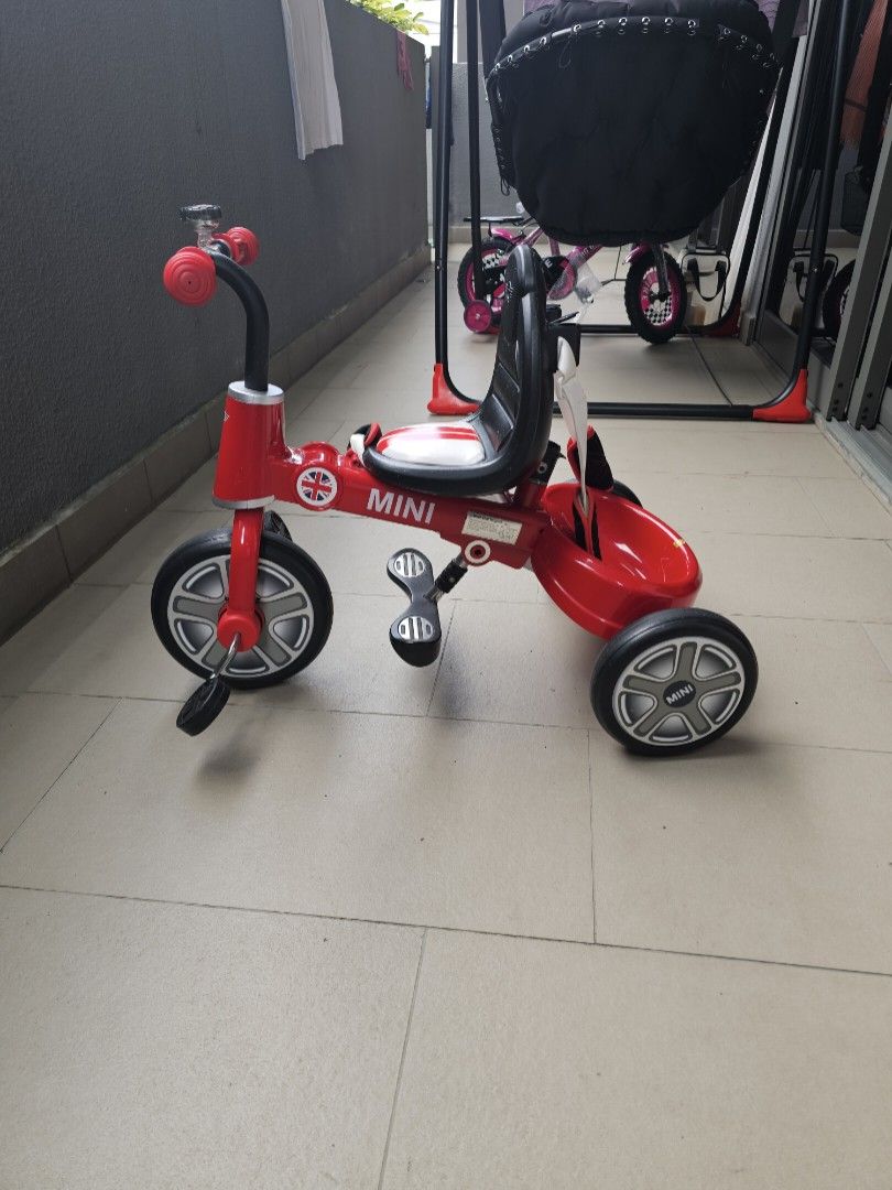 Kids Tricycle mini cooper red, Babies & Kids, Infant Playtime on Carousell