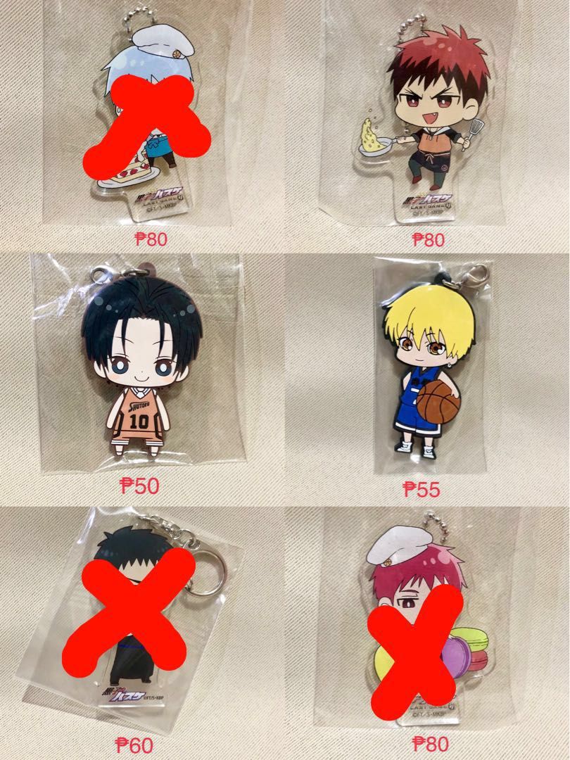 Kuroko no Basket Anime Merch / Keychain Acrylic Standee Can Badge ...