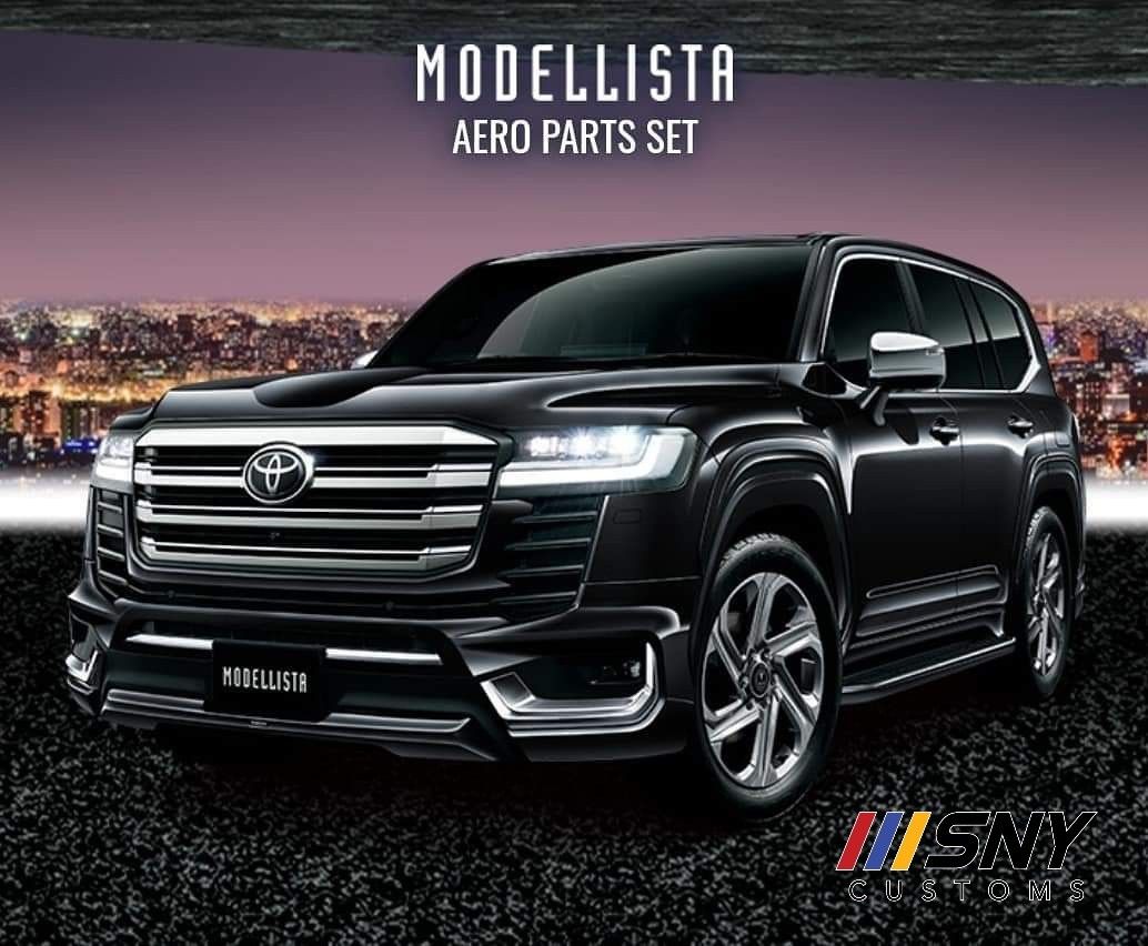 LC300 Modellista Chin Kit with quad muffler tip black painted Aero on ...