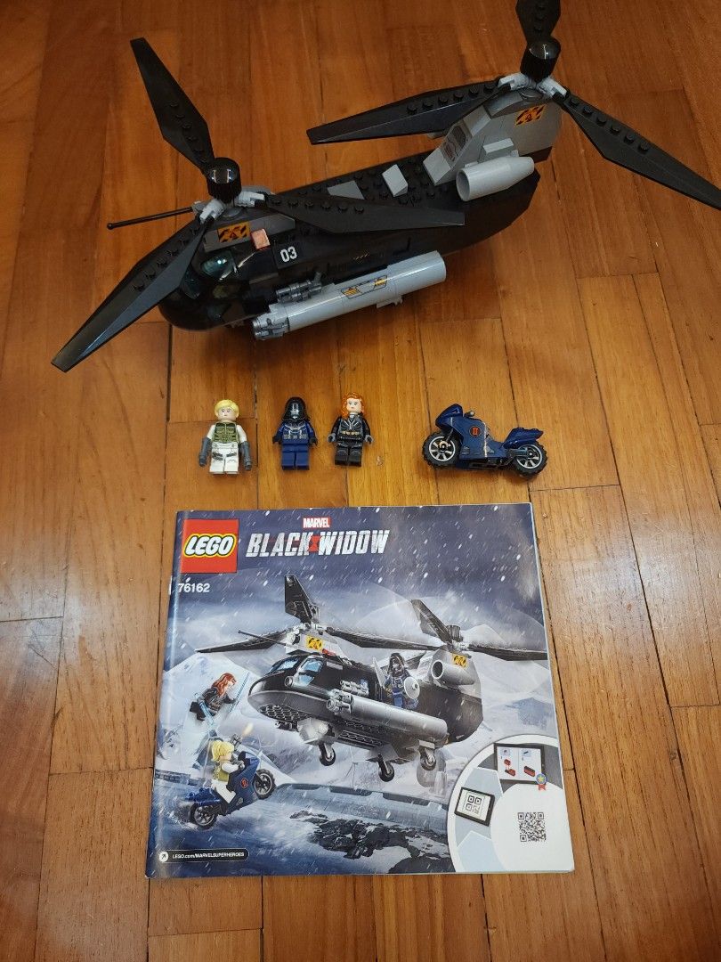 LEGO 76162 Marvel Black Widow's Helicopter Chase Set, Hobbies & Toys ...