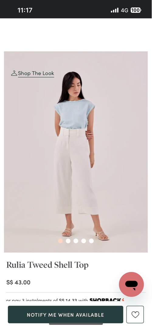 Love Bonito Rulia Tweed Shell Top, Women's Fashion, Tops, Blouses on Carousell